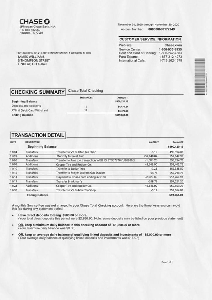 How to Create a Bank Statement Example Easily - Proof of Statement